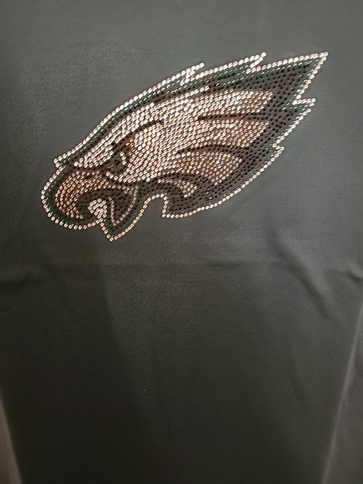 Nfl Team Apparel Women’s Rhinestone V- Neck T Shirt Philadelphia Eagles ...