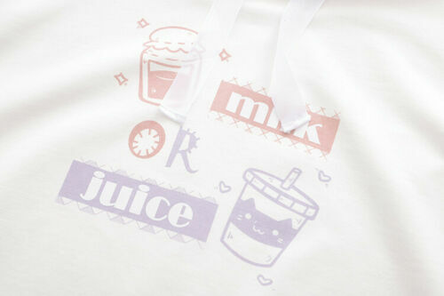 Japanese Kawaii Clothing Hoodie Milk Juice Preppy Style Pullover ...