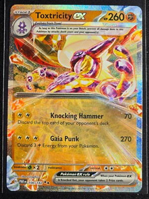 Toxtricity ex 100/182 (Double Rare) Paradox Rift Near Mint Pokemon TCG ...