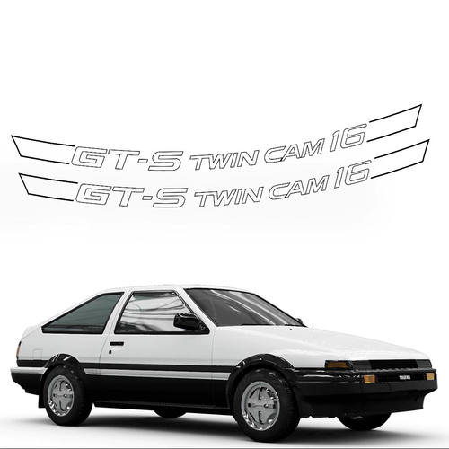 Toyota AE86 GTS Door Twincam 16 Sticker & Emblem Decal - High Quality ...