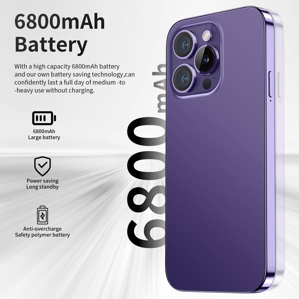 New A15 Pro Max Android Smartphone 8GB+512GB 5G Global 6.82" Unlocked ...