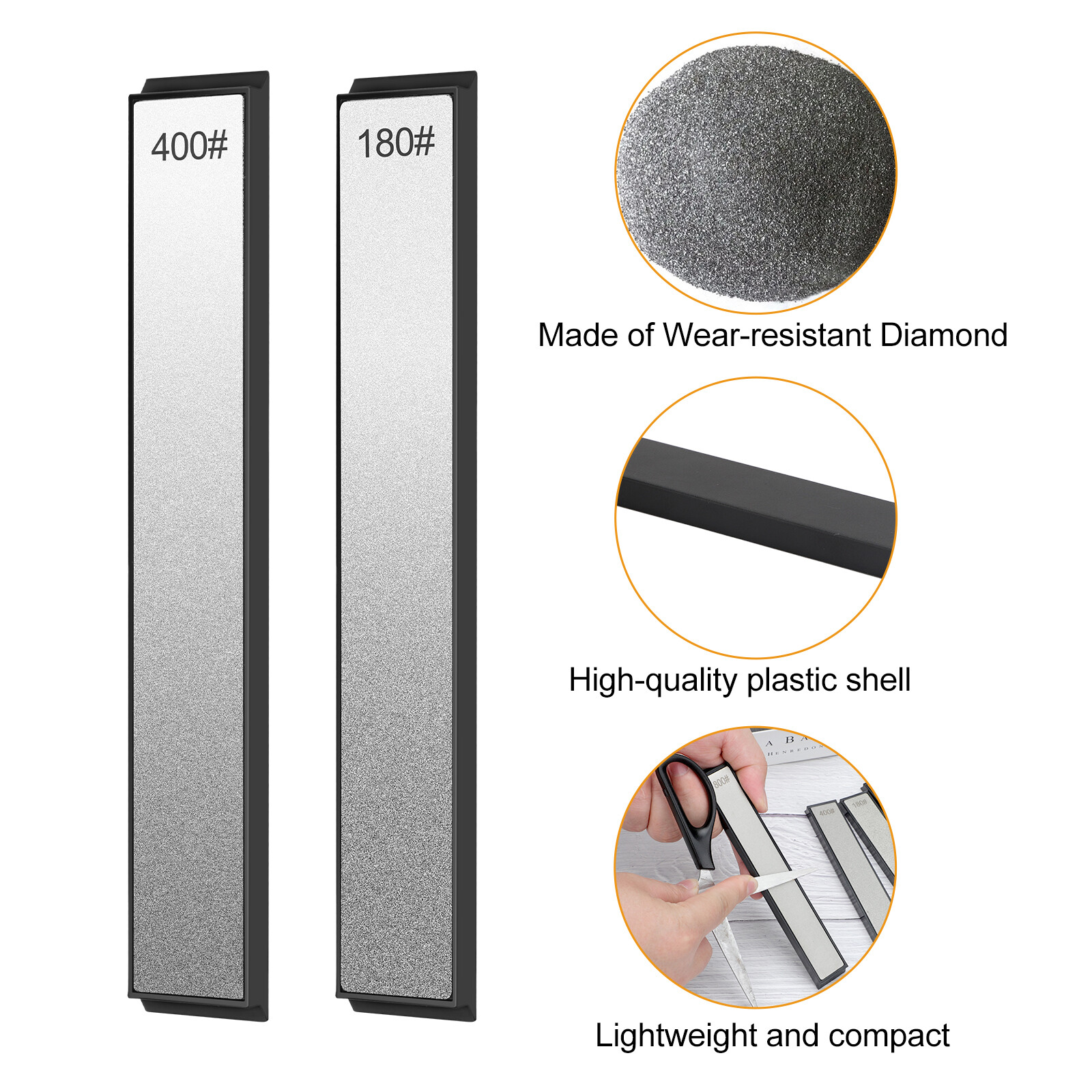 6pcs Diamond Sharpening Stone Set for Knife 80/240/400/800/1200/3000 ...