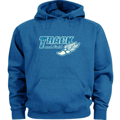 Track and Field sweatshirt hoodie blue men's sweats track gear warm ups ...