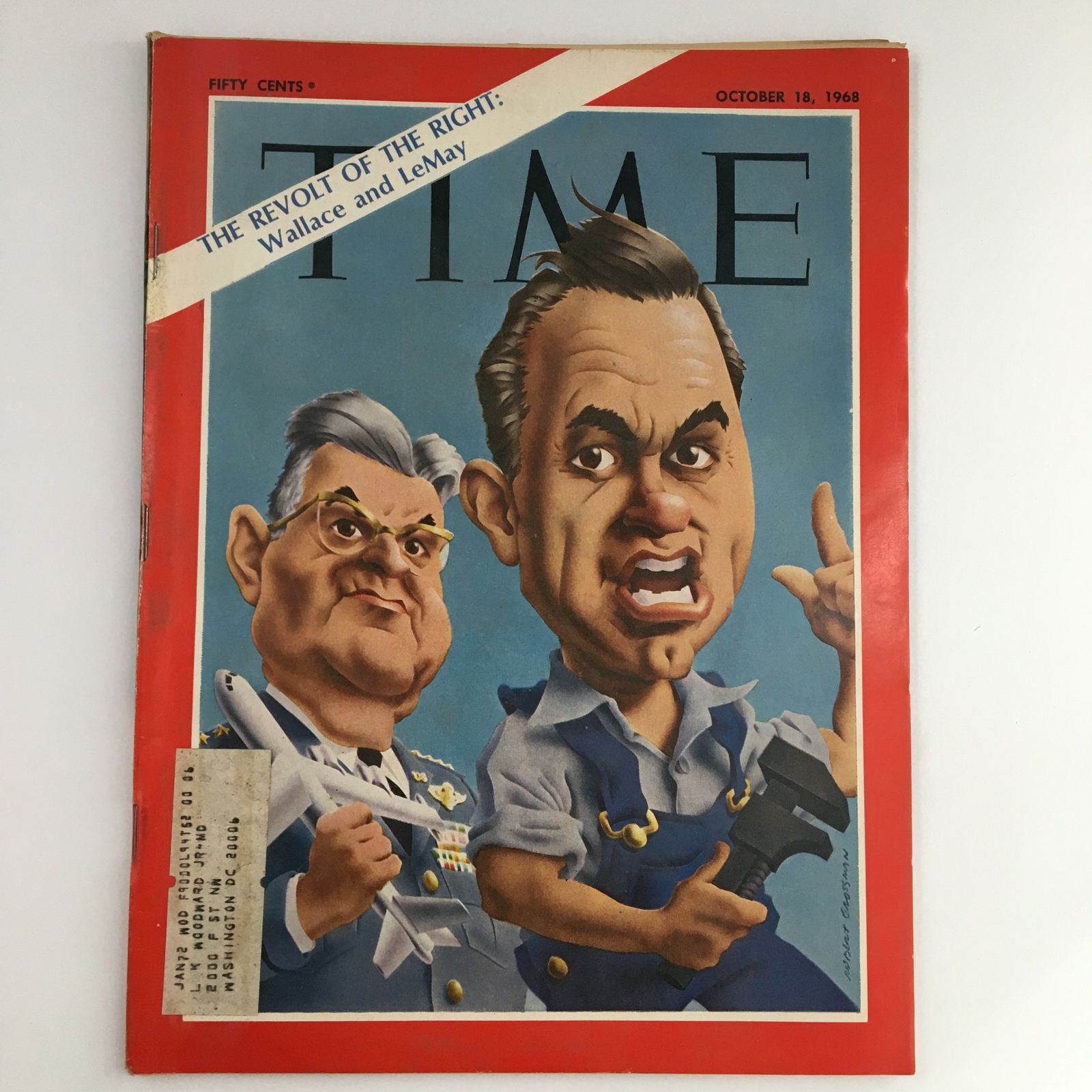 Time Magazine October 18 1968 Vol. 92 No. 16 George Wallace and Wallace ...