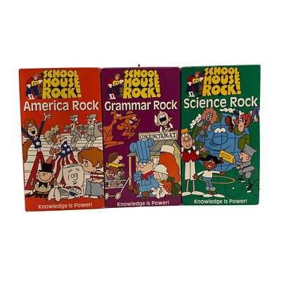 Schoolhouse Rock VHS lot of 3 Grammar, America, Science 1995 | eBay