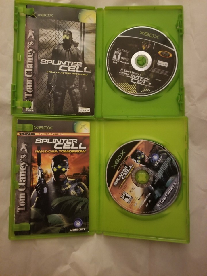 Splinter Cell Stealth Action Redefined And Pandora Tomorrow XBOX 2 Game Lot | eBay