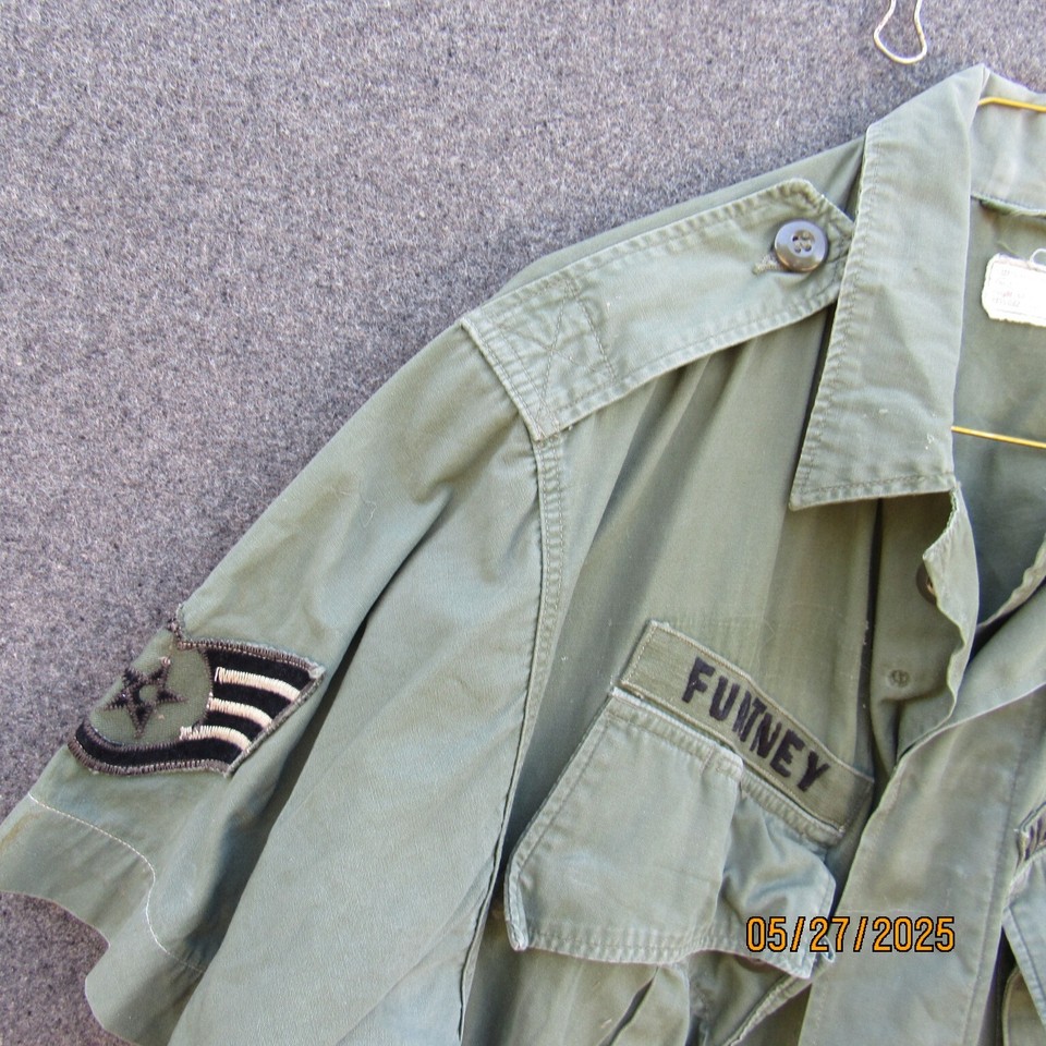 Vietnam USAF Poplin Jungle Fatigue Shirt 2nd Pattern w/insig Non ...