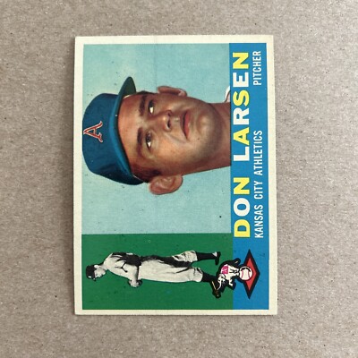 1960 Topps Baseball Don Larsen Kansas City Athletics Card #353 | eBay