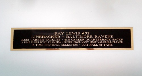 Ray Lewis Baltimore Ravens Nameplate For A Football Photo Plaque 1.5" X ...