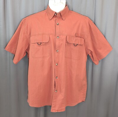 Reel Legends Vented Fishing Button Up Short Sleeve Shirt Men's Large ...