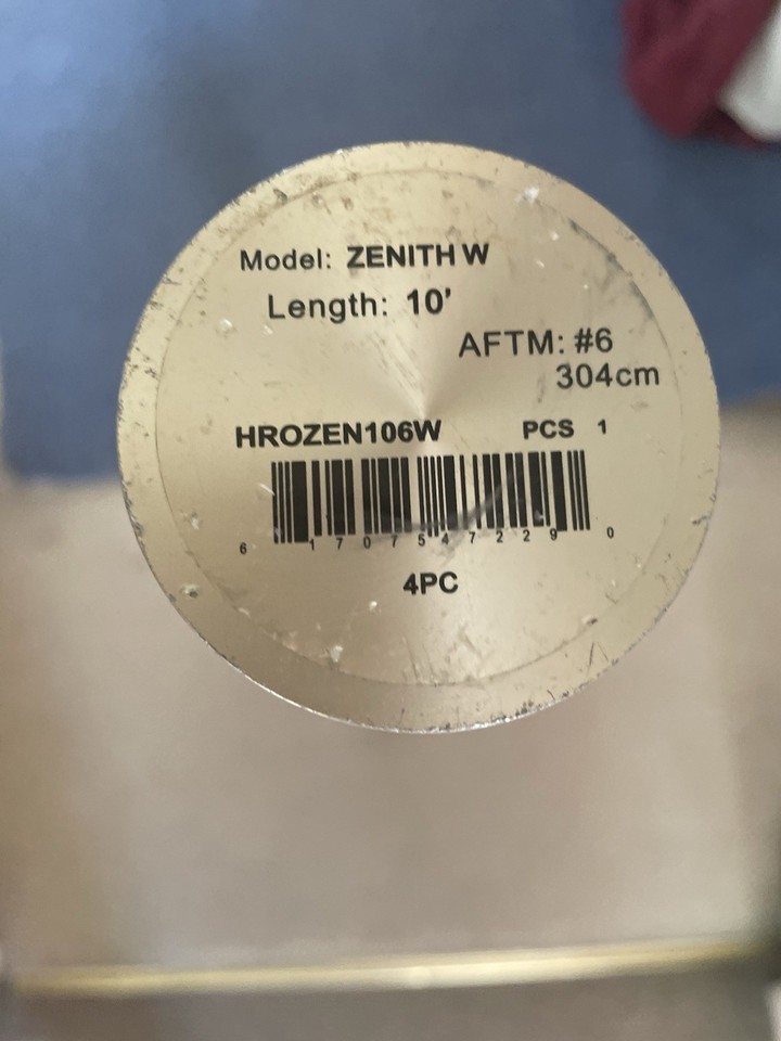 Hardy Zenith Sintrix 10ft No6 Fishing Rod Complete With Tube And Bag ...