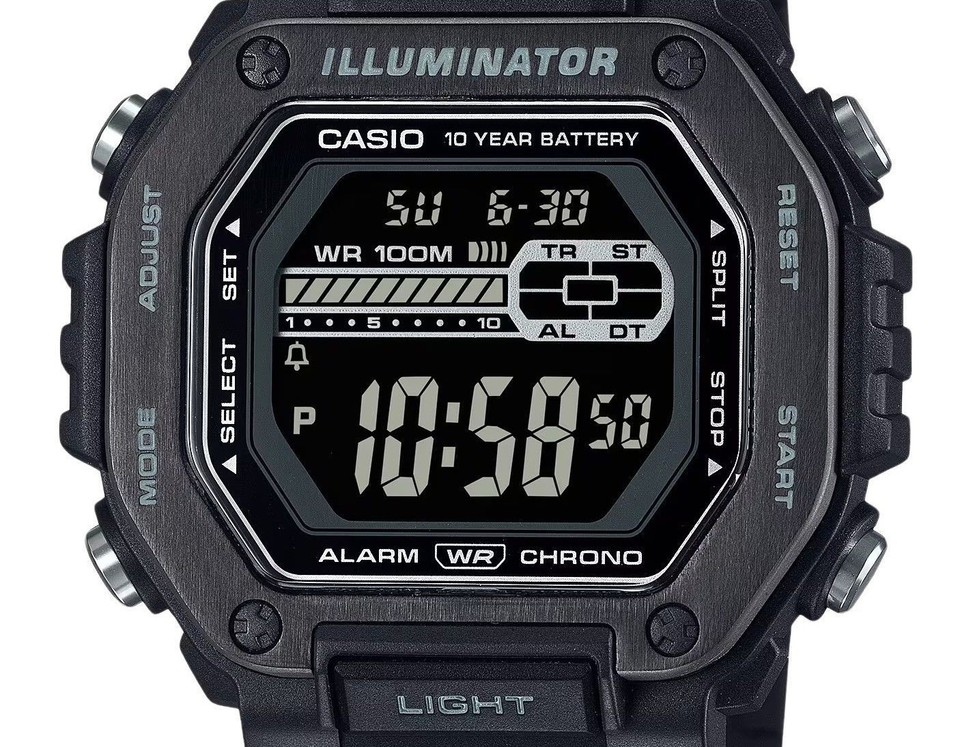 Casio Illuminator Alarm Chrono Backlight MWD-110HB-1BV 100M Digital ...