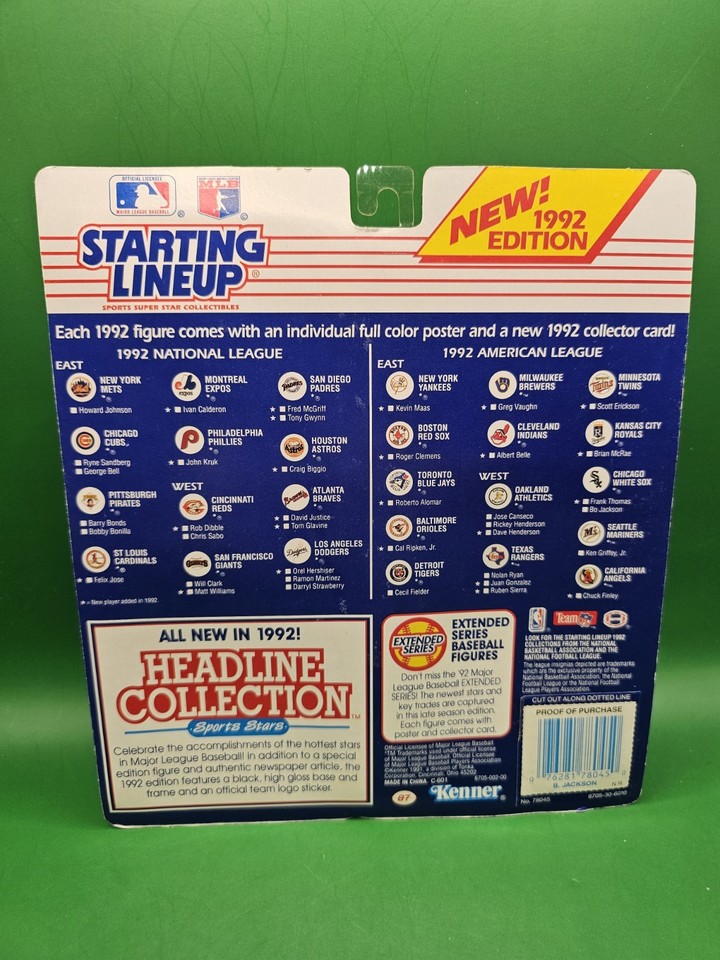 1992 KENNER STARTING LINEUP MLB BO JACKSON WHITE SOXS WITH SPECIAL ...