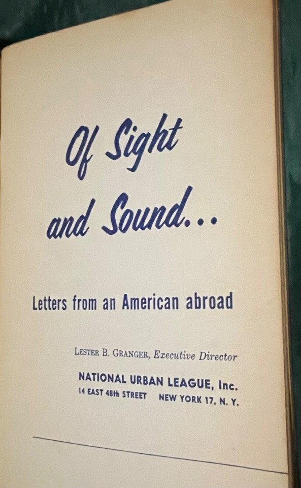 Of Sight and Sound: Letters from an American Abroad (1959 National ...