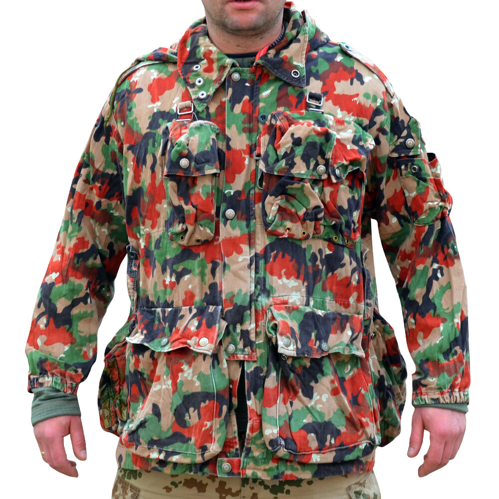 Original Swiss M70 Camo Field Jacket Surplus Alpentarn Alpenflage Coat ...