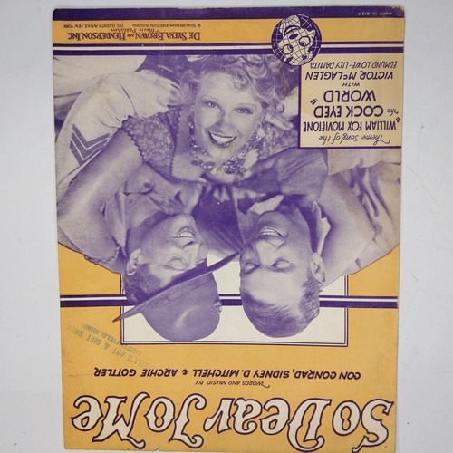 1929 So Dear To Me, Cock Eyed World Theme Sheet Music Risque Northfield ...