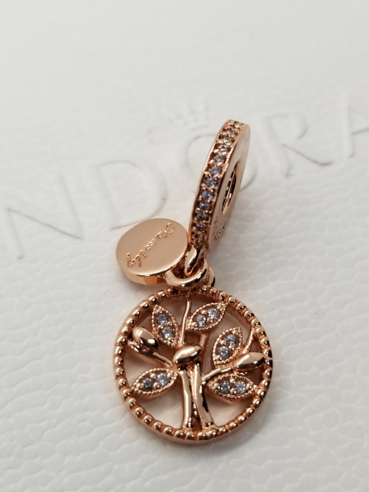 Authentic Pandora Rose Gold Family Heritage Dangle C… - Gem
