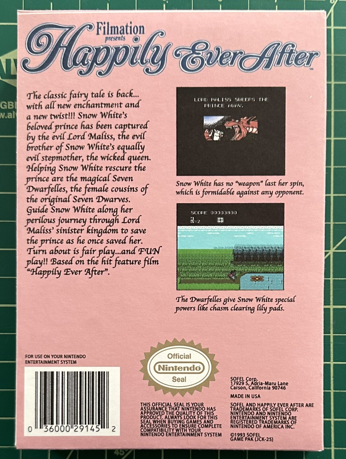 Nintendo NES Filmation Happily Ever After Snow White JK Designs CIB ...