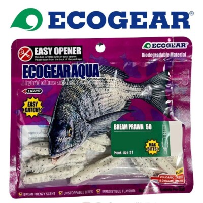 Ecogear Aqua Bream Prawn 50 Soft Plastic Fishing Lures Shrimp Salt n Pepper 03 | eBay