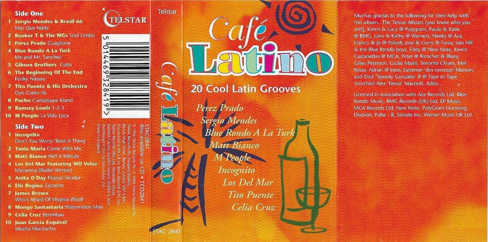 Various Café Latino CASSETTE ALBUM LATIN Timba, Salsa, Afro-Cuban Funk ...