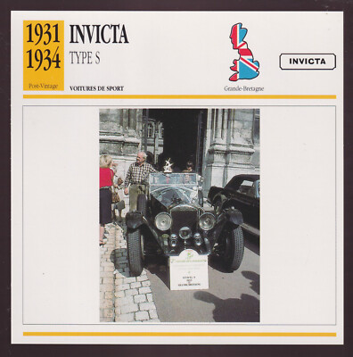 1931 1932 1933 1934 Invicta Type S British Car Photo Spec Sheet Info ...