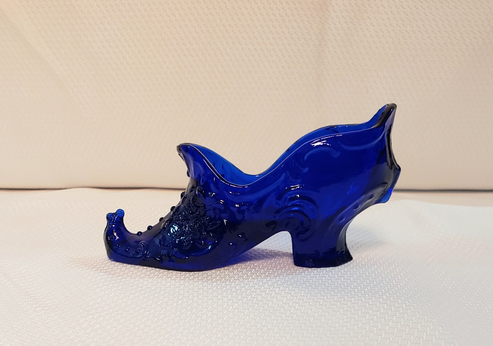 Vintage Victorian Style Fancy Cobalt Blue Glass Shoe | eBay