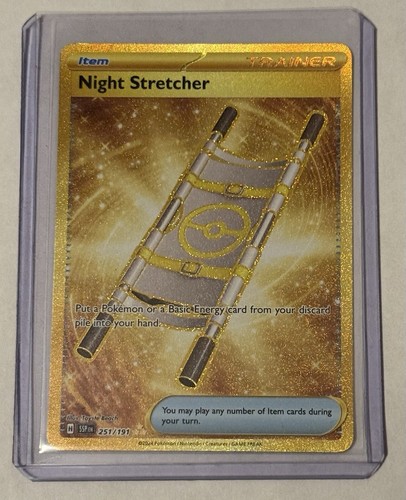 Pokemon TCG Card Surging Sparks - Night Stretcher - Full Art Rare GOLD ...