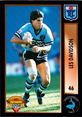 1994 CRONULLA SHARKS NRL Card LES DAVIDSON | eBay Australia