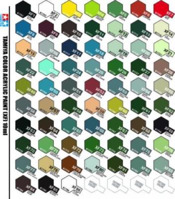 Tamiya Acrylic Paints 10ml XF1 - XF90 Model Paint Jars.. | eBay