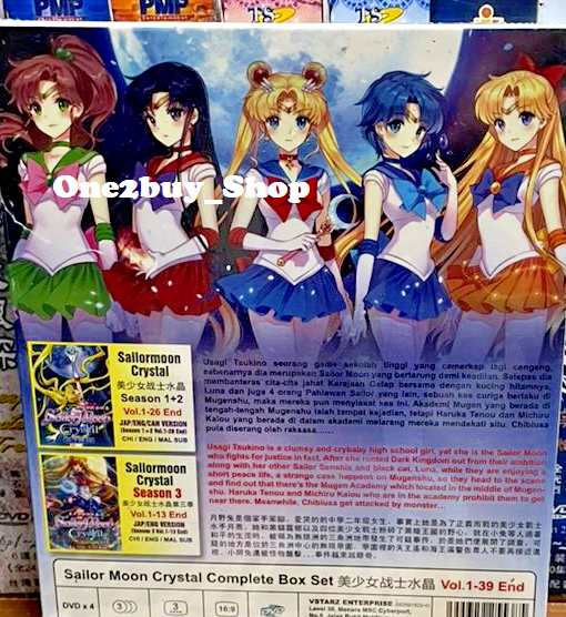 Sailor Moon Crystal 1-39End (Season 1~3) ~ ENGLISH DUBBED / ENGLISH SUB ...