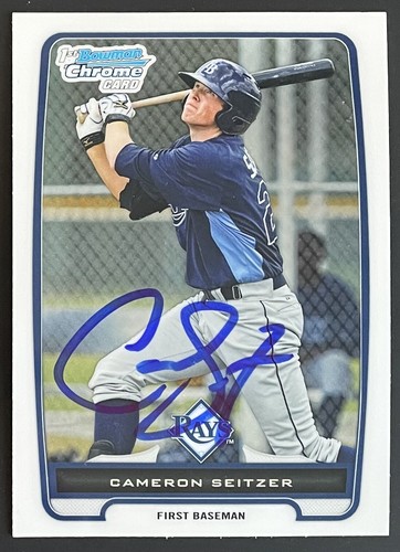 2012 Bowman Chrome Signed #BCP157 Cameron Seitzer TB Rays Autographed ...