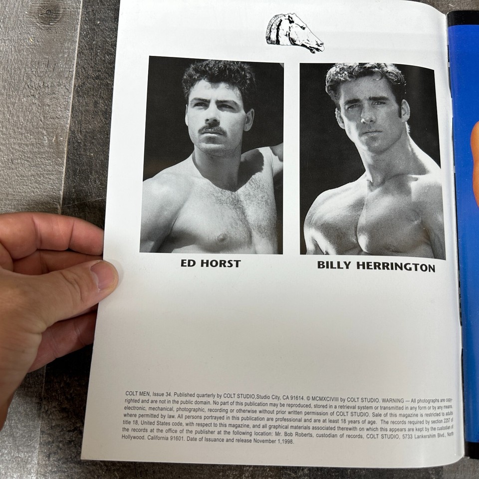 COLT MEN #34 - ED HORST AND BILLY HERRINGTON - COLT STUDIOS - ADULT | eBay
