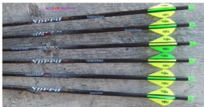 BEMAN ICS SPEED ARROW COMPLETE WITH NOCKS & INSERTS 3-BLAZER VANES 6 ...