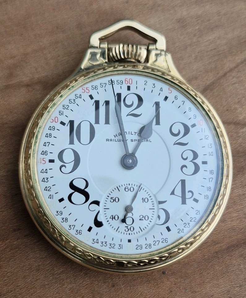 Vintage Hamilton 992B Railway Special 21j Model 5 Pocket Watch 1950 | eBay