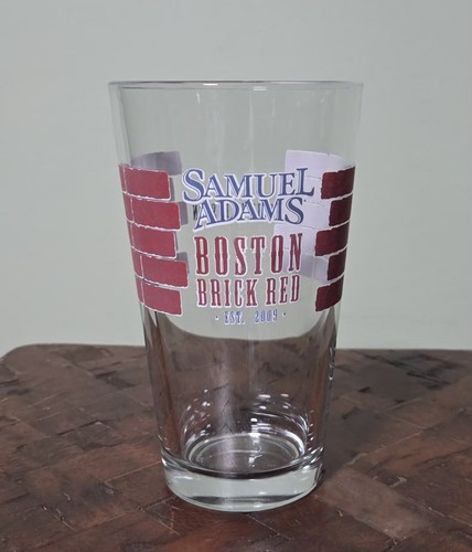 Samuel Adams American Boston Brick Red Pint Beer Glass USA | eBay