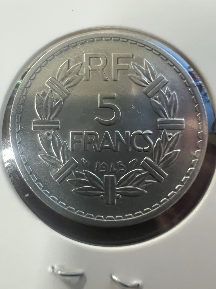 CIRCULATED 1945 5 FRANCS FRENCH COIN item 4258 | eBay