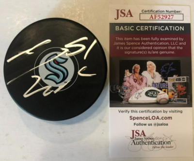 SHANE WRIGHT SIGNED AUTOGRAPHED SEATTLE KRAKEN HOCKEY PUCK W/ CASE JSA ...