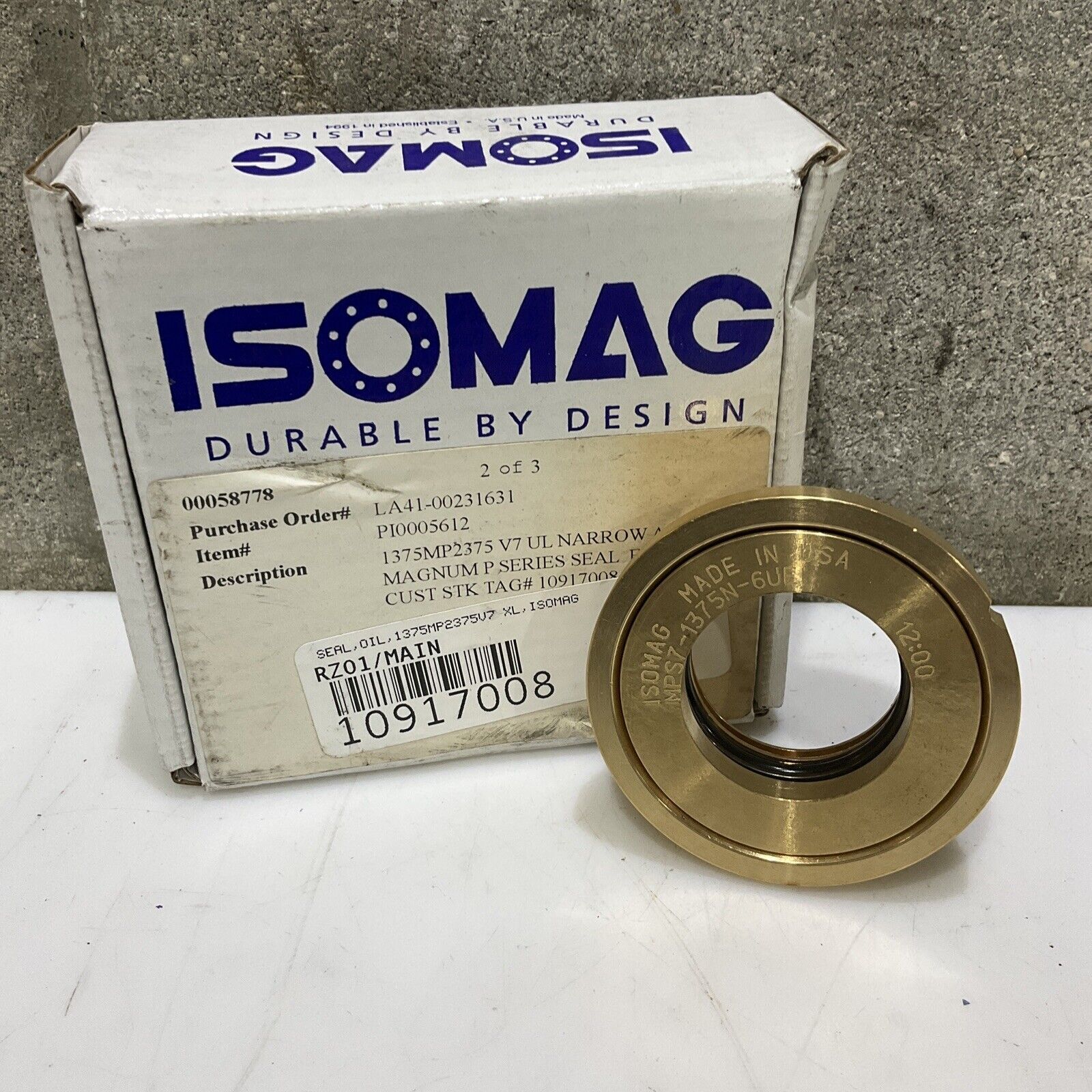 ISOMAG PI0005612 1375MP2375 V7 UL NARROW MAGNUM P SERIES SEAL EC27 678 ...