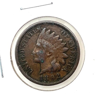 1892 Indian Head Cent VF/XF. Bronze Penny 1c Coin Collectible | eBay