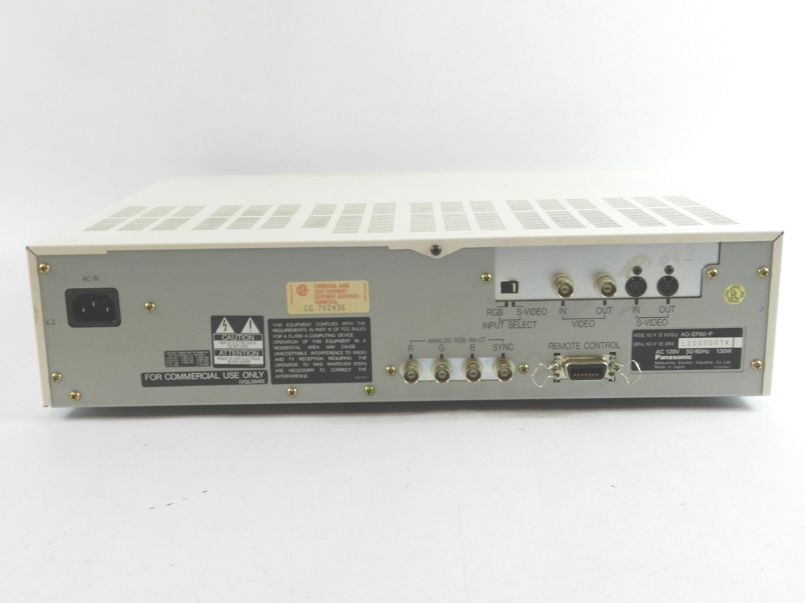 Panasonic Ag-ep60-p Color Video Printer With Remote for sale online | eBay