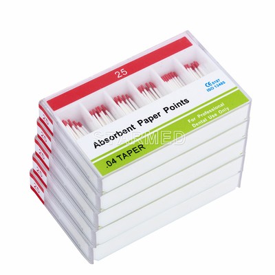 5X Dental Endodontic Paper Points #25 Taper.04 Absorbent Root Canal ...