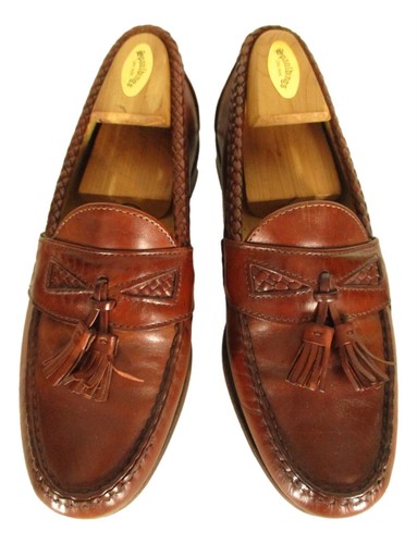 Allen Edmonds Maxfield Mens Brown Tassel Loafers 10D USA | eBay