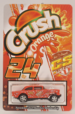 Hot Wheels CS Customs Nov 2024 Membership Orange Crush '55 Chevy Bel ...