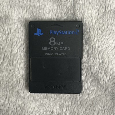 Sony Playstation 2 PS2 OEM MagicGate 8MB Memory Card Black SCPH-10020 w ...