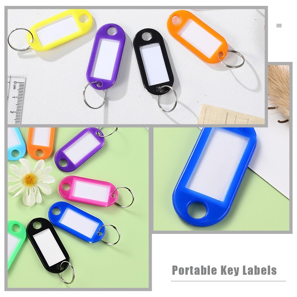 200 Pcs Multi Function Colored Key Labels Portable Luggage Tags Key ...