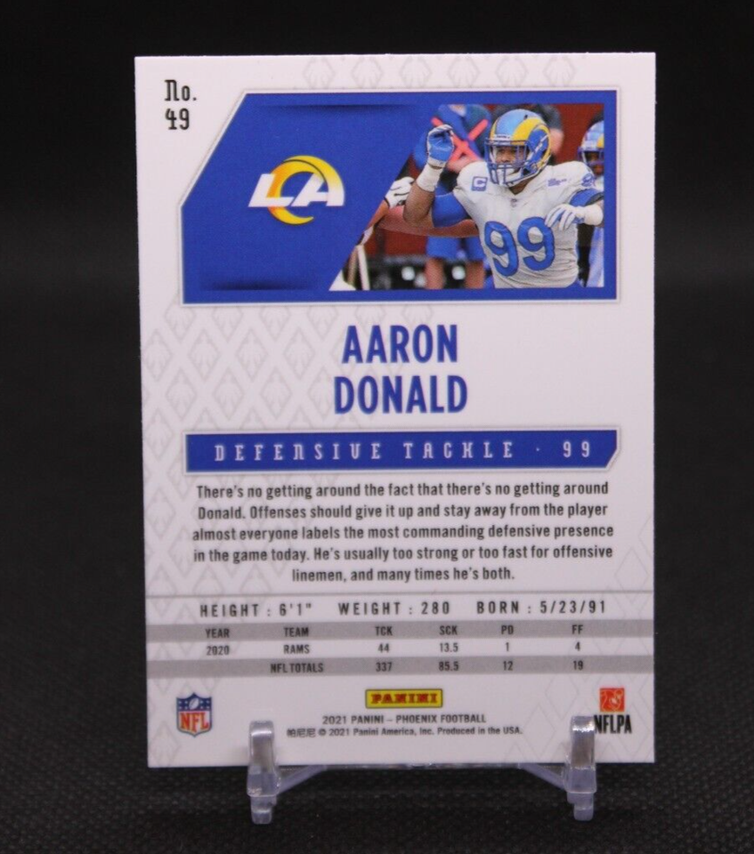 Aaron Donald 2021 Panini Phoenix #49 Los Angles Rams NFL Football Base Card | eBay