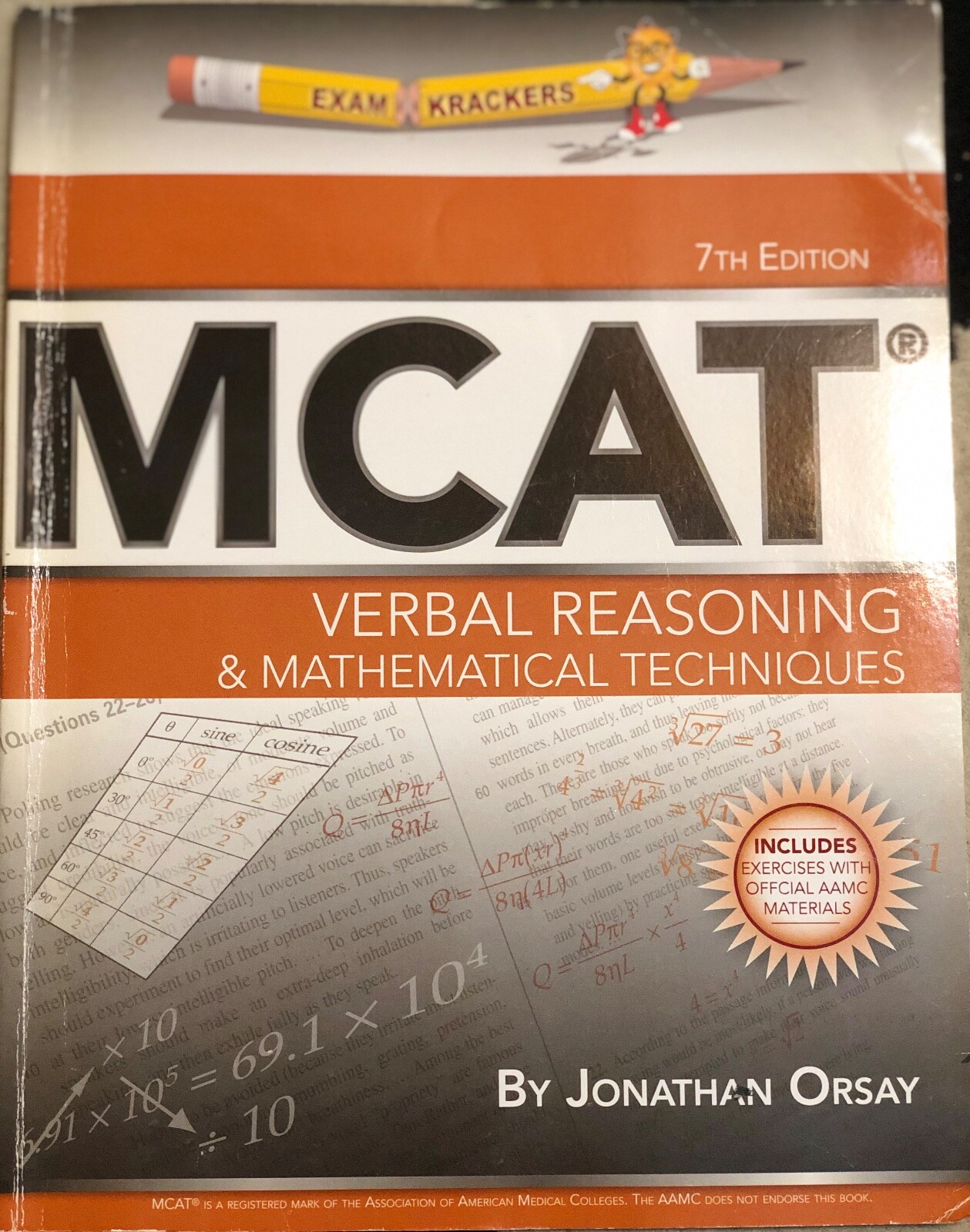 ExamKrackers MCAT Verbal Reasoning and Mathematical Techniques by ...