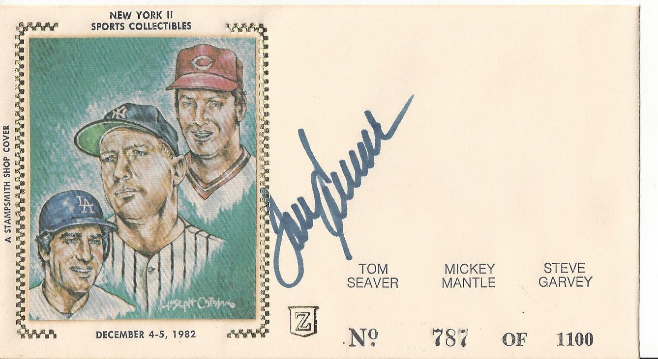tom seaver autographed envelope signed cachet mlb hof hall of fame ...