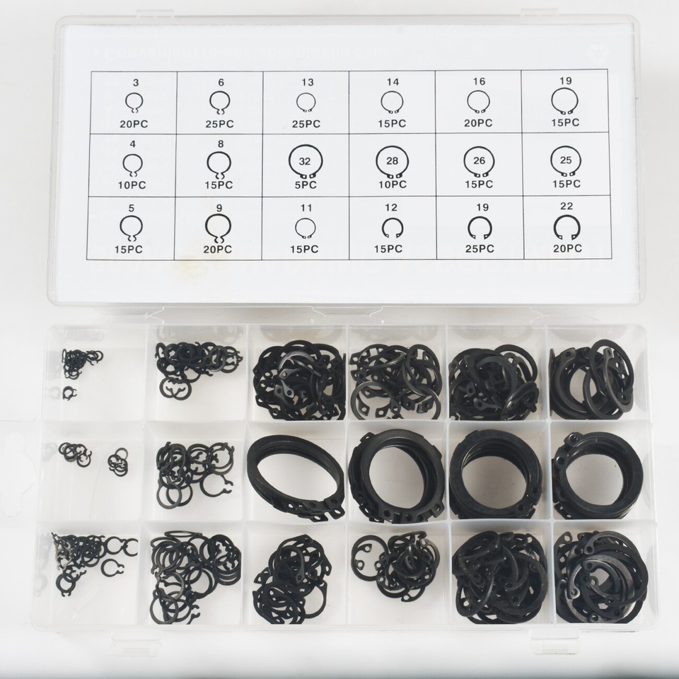 For External Snap Ring Set C Clips Assortment Retaining Clip Circlip ...