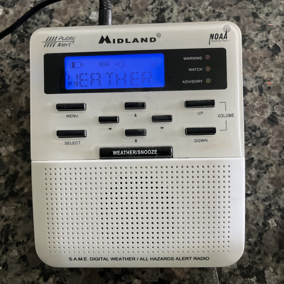 Midland WR-100 Digital AM/FM All Hazard Public Alert S.A.M.E Weather ...